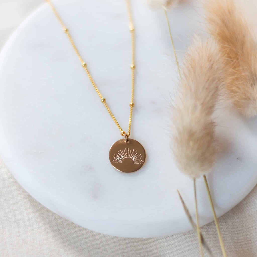Mercy gold medallion necklace – Sela Designs