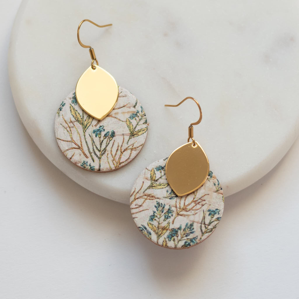 Spring statement earrings with boho print – Sela Designs